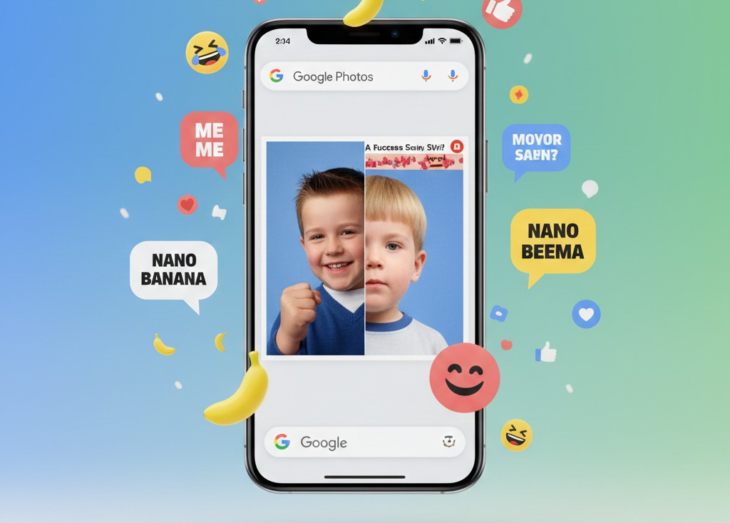 Google Photos 推出「Me Meme」功能：自拍秒變迷因，AI 幫你實現表情包自由 - FutureSteer 未來轉向